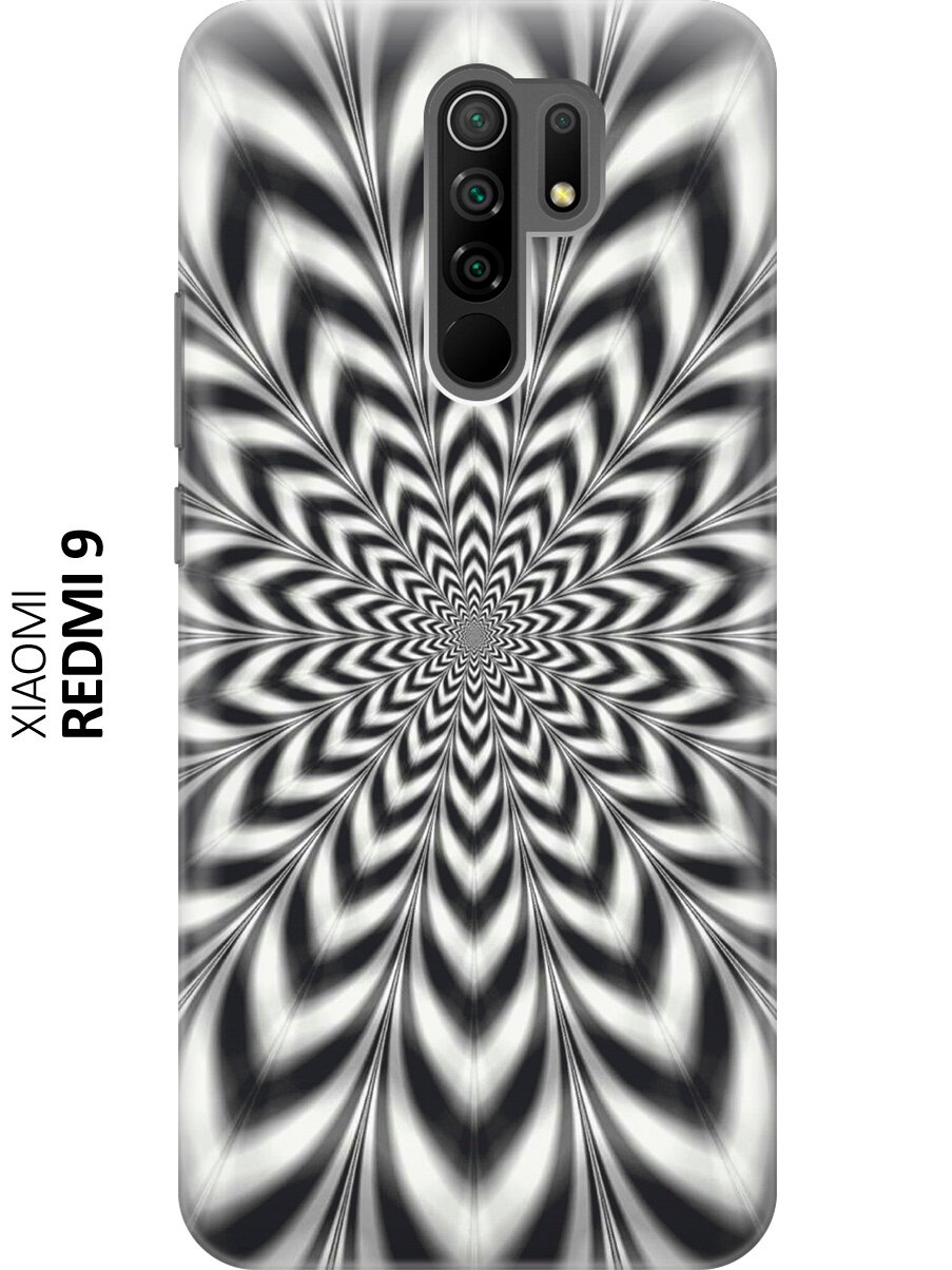 Силиконовый чехол Черно-белая иллюзия на Xiaomi Redmi 9 / Сяоми Редми 9