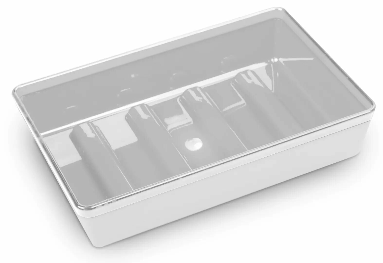 Мыльница Berossi Spacy пластик цвет белый полупрозрачный