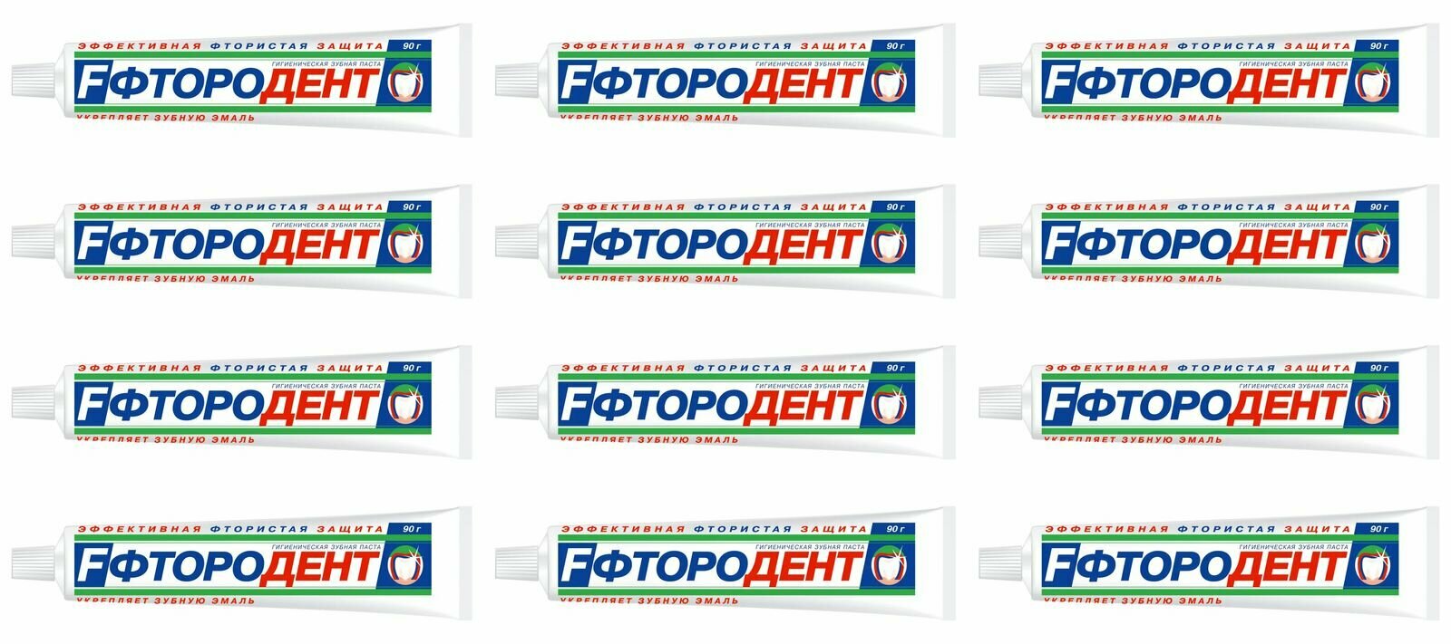 Фтородент Зубная паста Весна 90 г, 12 шт