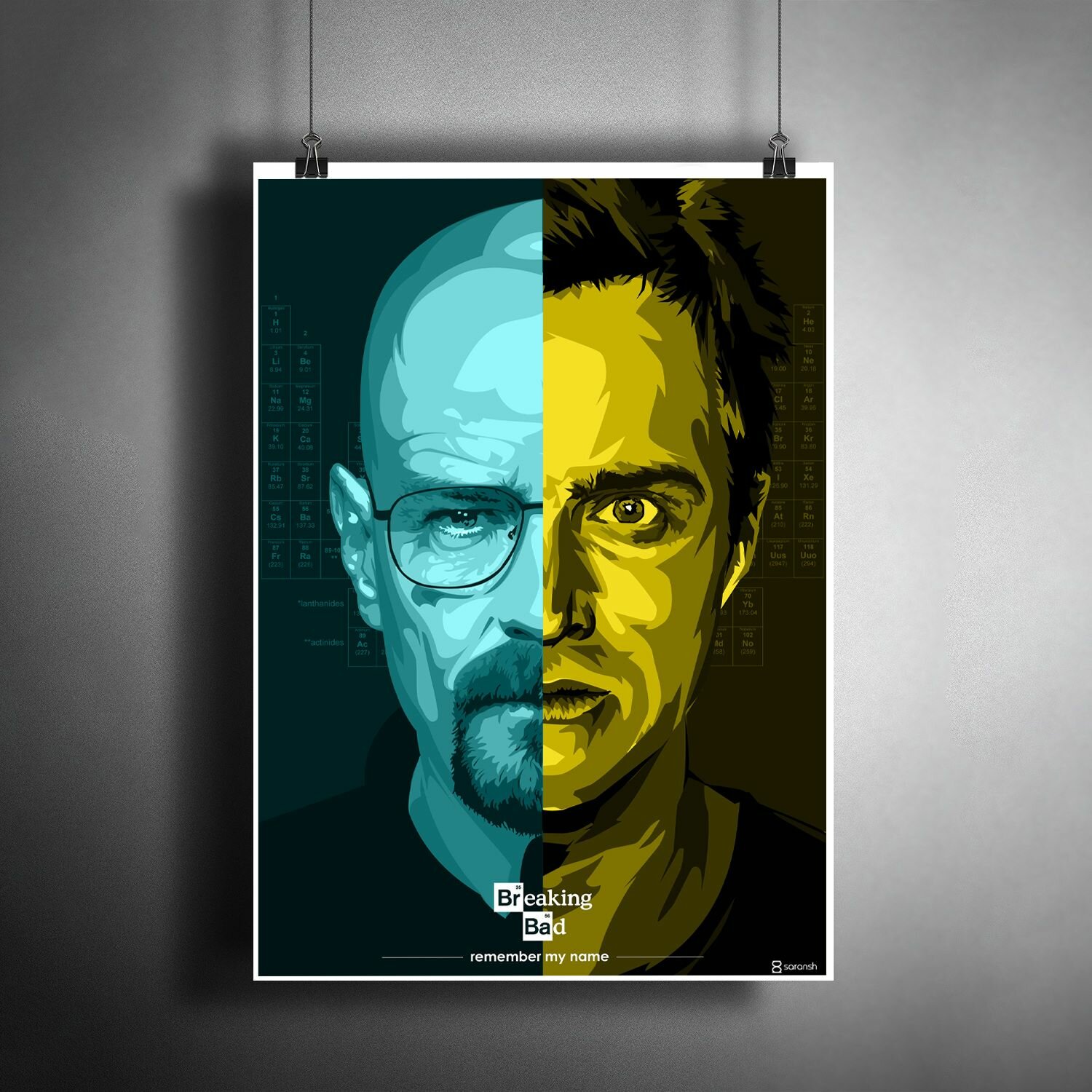 Постер плакат "Сериал Во все тяжкие. Breaking Bad" / Декор для дома, офиса, комнаты, квартиры, детской A3 (297 x 420 мм)