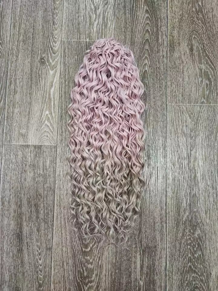 Афрокудри для наращивания Джессика пепельно-розовый 60см