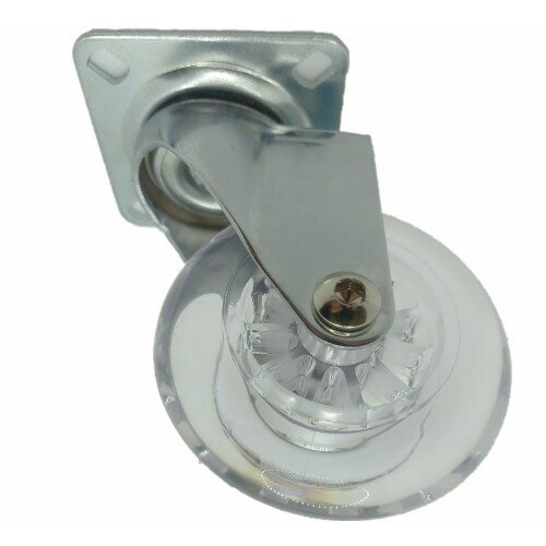 Прозрачное полиуретановое поворотное колесо викарт 63 мм