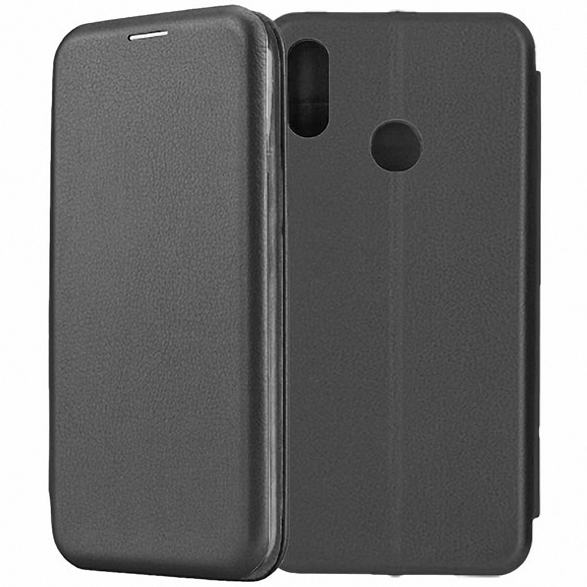 Honor 10 Lite / Huawei P Smart 2019 чёрный чехол-книжка из эко-кожи для Хуавей хонор 10 лайт, п смарт 2019 книга на магните хайвей