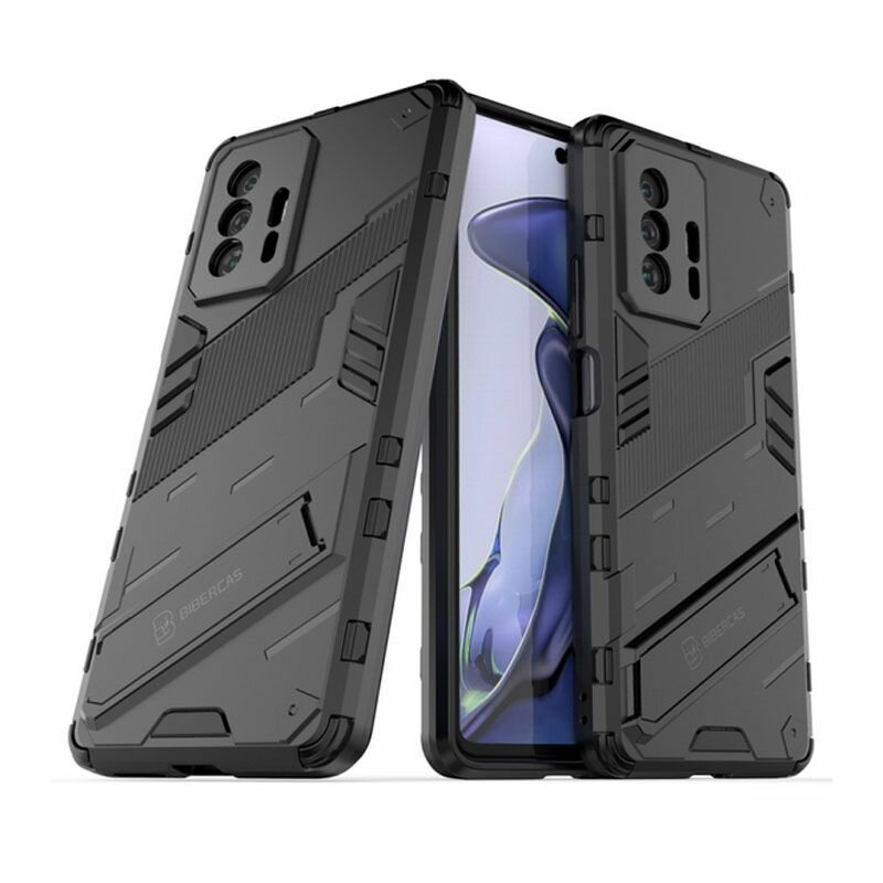 Защитный чехол "BIBERCAS" для Xiaomi Mi 11T / 11T Pro с подставкой цвет: Черный