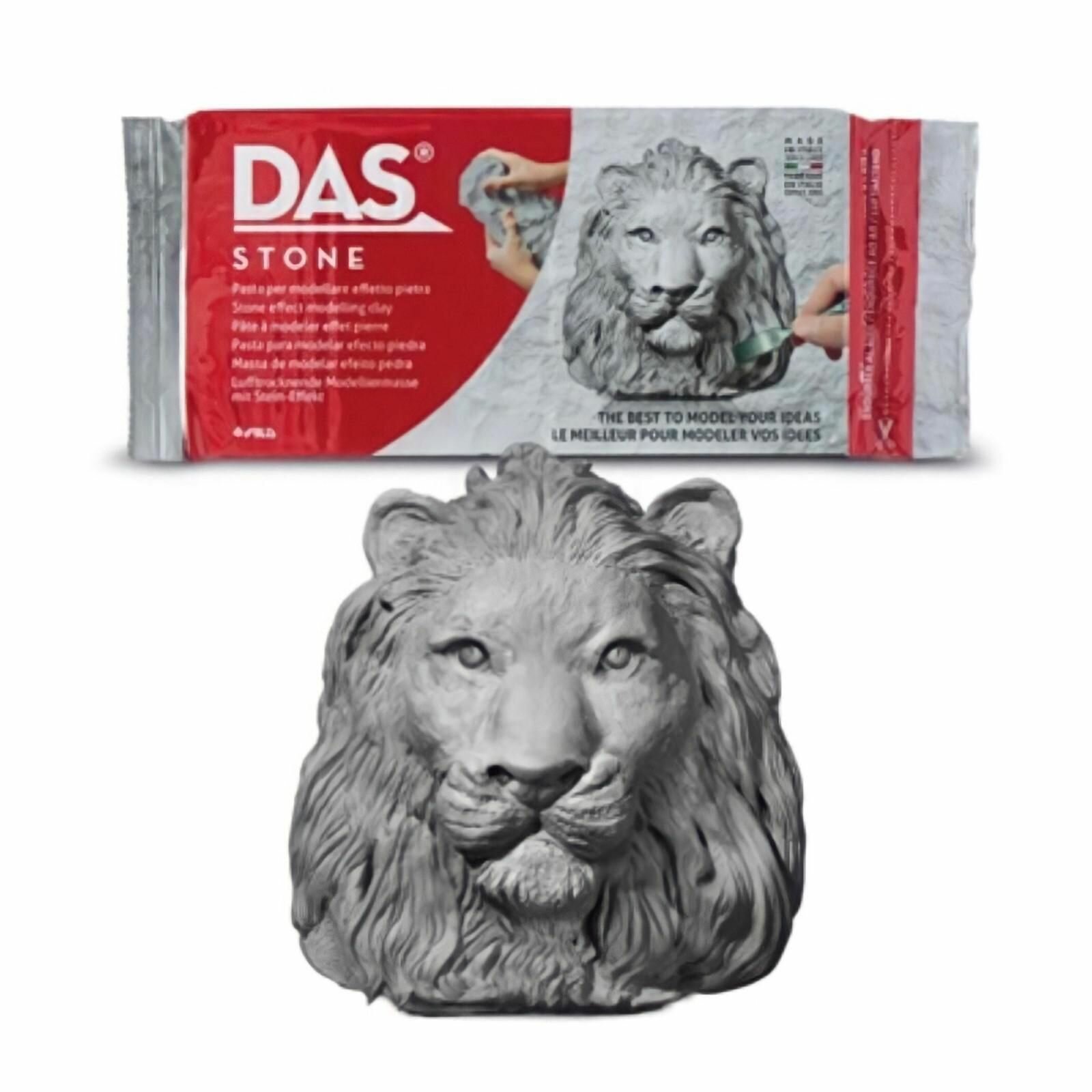 Масса для лепки самоотвердевающая DAS, 1000 г, STONE профессиональная, жемчужный серый