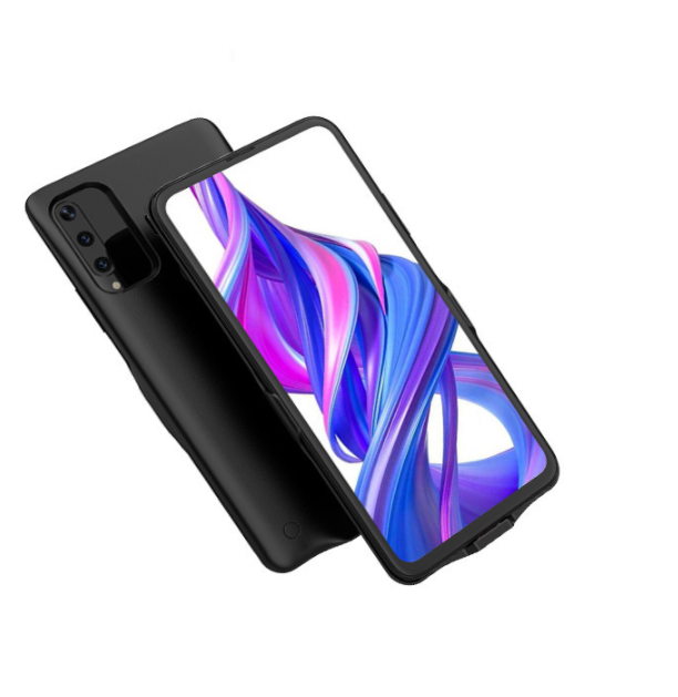 Чехол-бампер MyPads со встроенной усиленной батарей-аккумулятором большой повышенной расширенной ёмкости 5000mAh для Samsung Galaxy M21 SM-M215 .