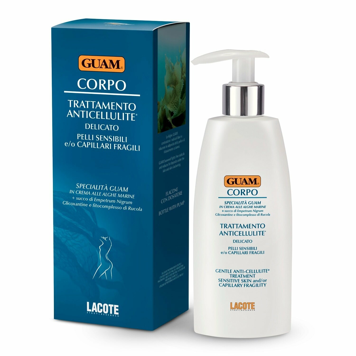 GUAM Corpo Крем для тела антицеллюлитный для чувствительной кожи с хрупкими капиллярами 200 мл