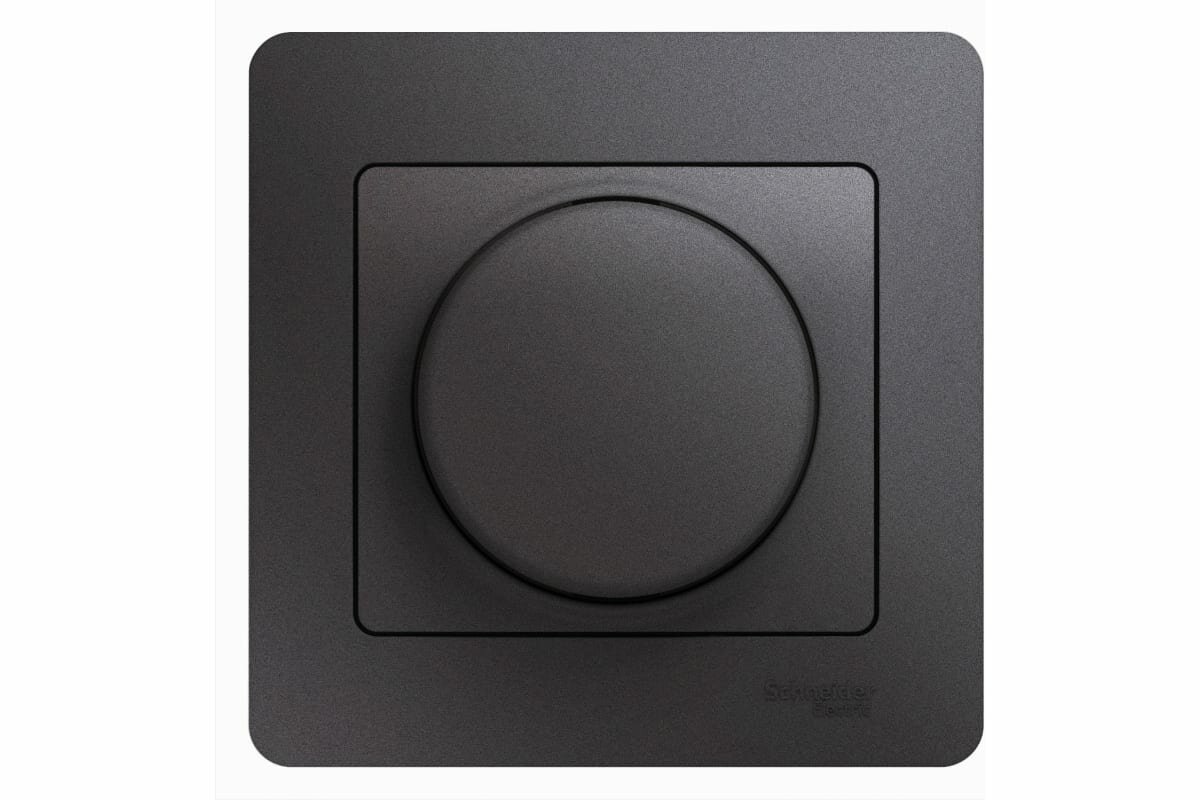 Светорегулятор (диммер) Glossa LED RC 630Вт/В в сборе графит SchE GSL001337