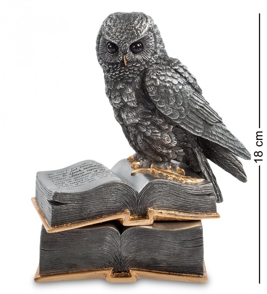 Шкатулка Veronese "Сова на книгах" (black/gold) WS-48