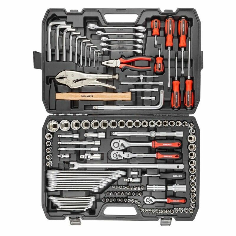 Набор инструментов Baum Auto 142 предмета 1/4', 3/8', 1/2'(6-гр.), 4-32 мм, BM-41421-5