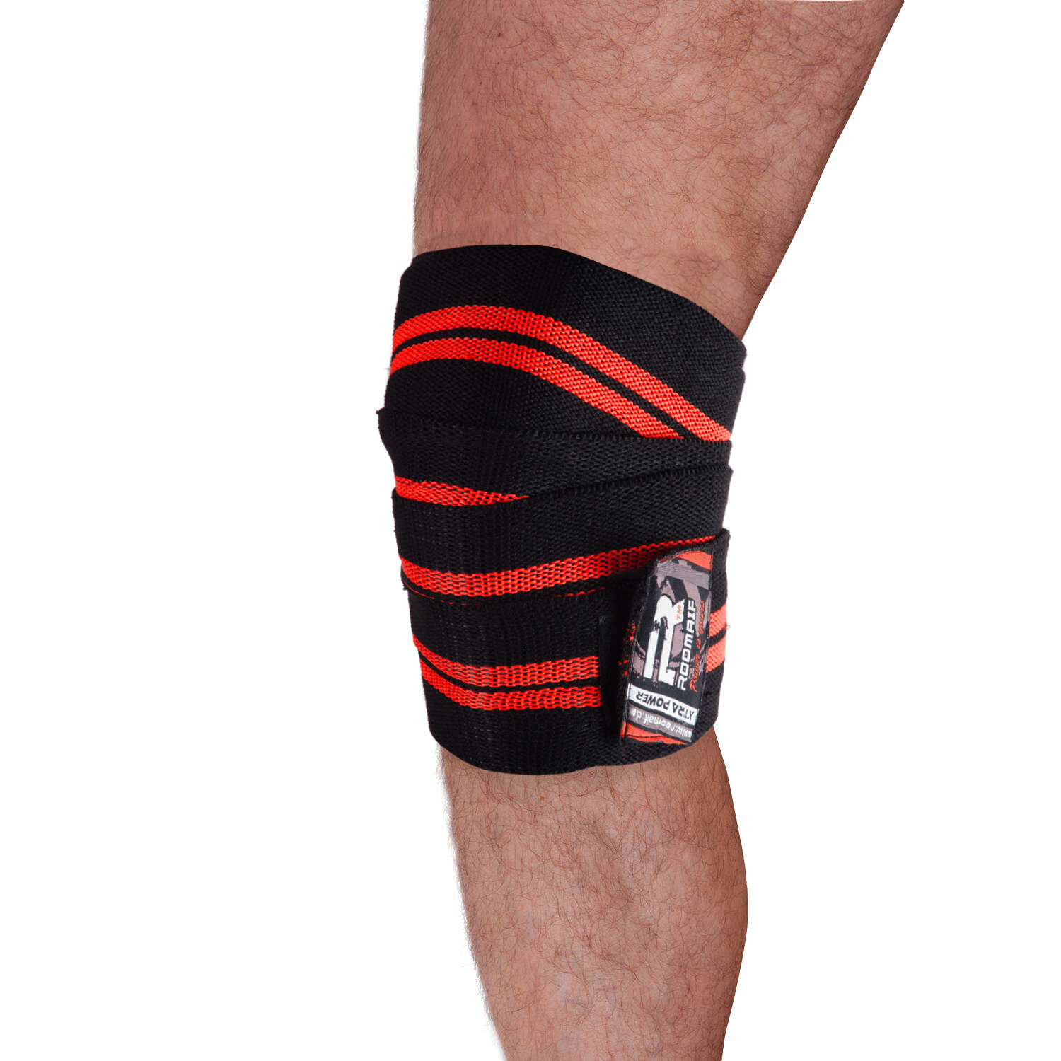 Бинты для фиксации коленей Roomaif Rwr-305 (хлопок-лайкра) (red)