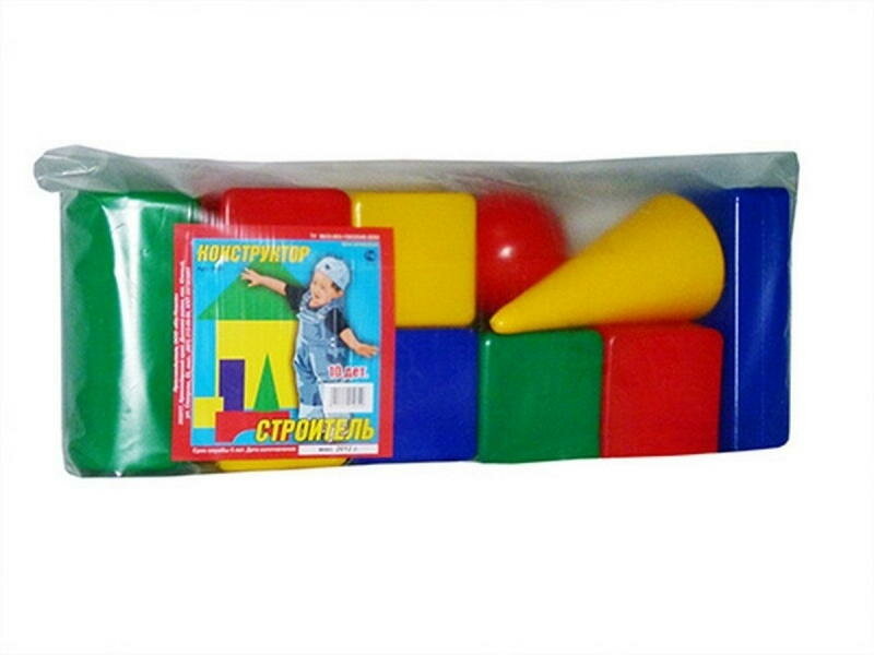 Конструктор Строитель, 10 деталей