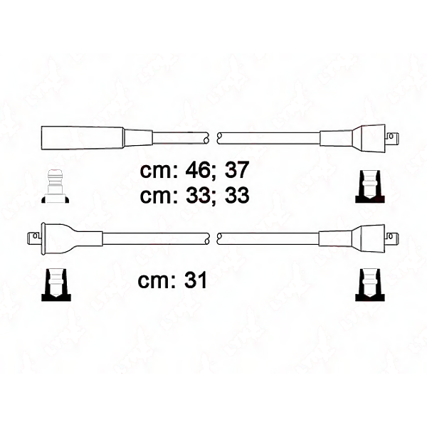 LYNXAUTO SPE8101 (31023707050 / 402370724401 / 4023707245) к-кт проводов высоковольтных\ -2410 / 31029 / 3110 2.3 8v 87