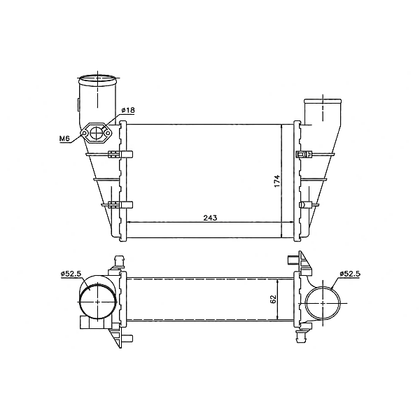 STELLOX 10-40081-SX (058 145 805 A / 058 145 805 B / 058 145 805 G) интеркулер\ VW passat, Audi (Ауди) a4 / a6 1.8t / 1.9tdi 95-01