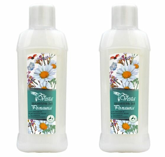 Vesta Шампунь для волос Ромашка 2в1, 1000 мл, 2 штуки