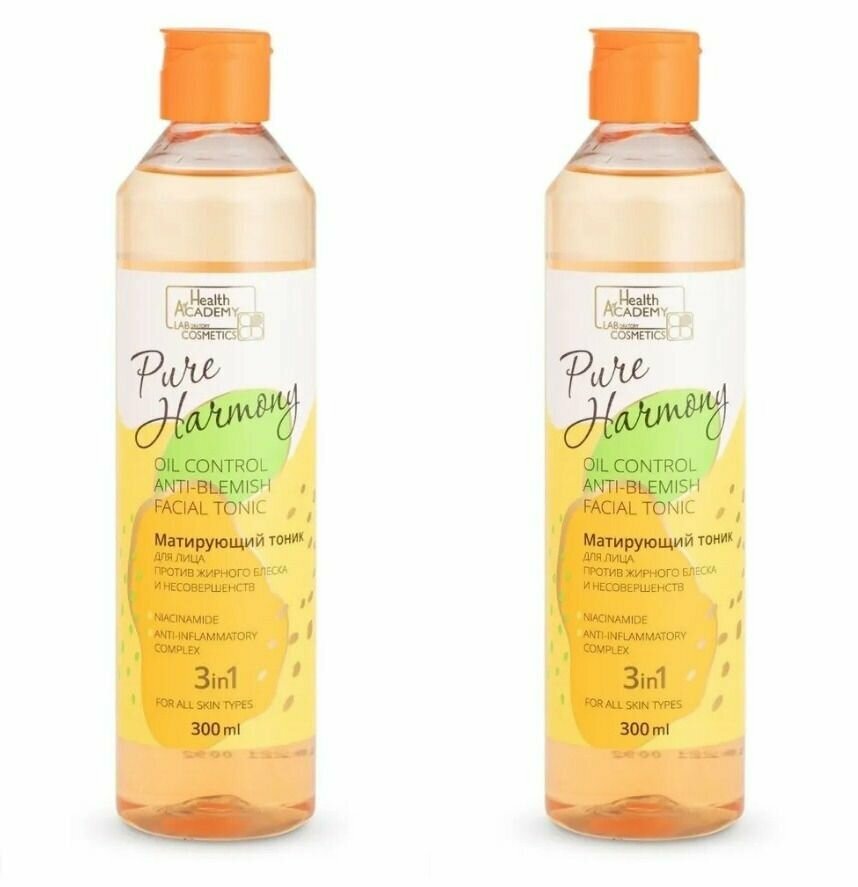Family Cosmetics Тоник для лица Pure Harmony, Матирующий, 300 мл, 2 шт