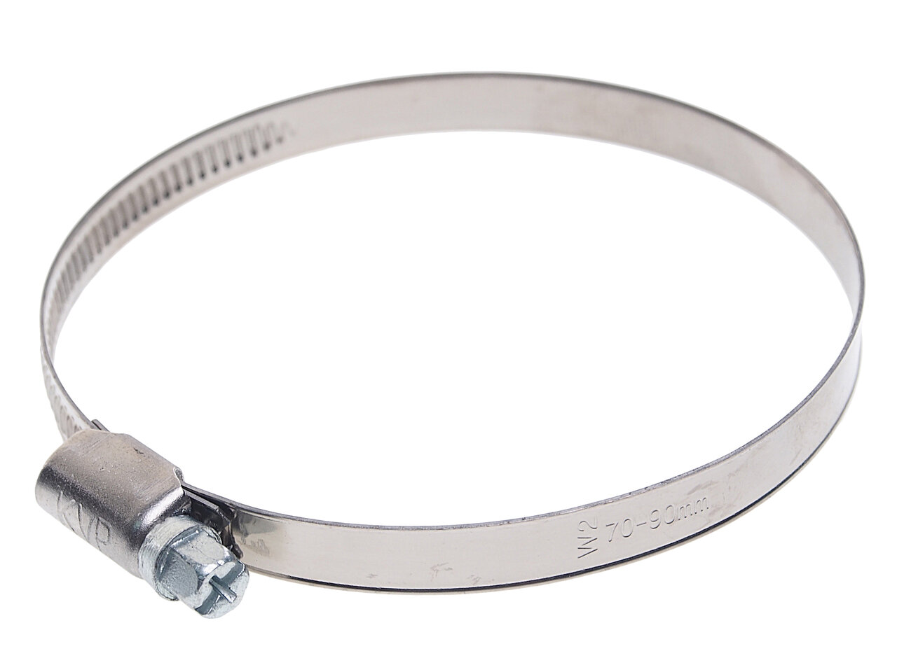 Хомут ленточный 070-090мм (9мм) червячный нержавеющая сталь KVP