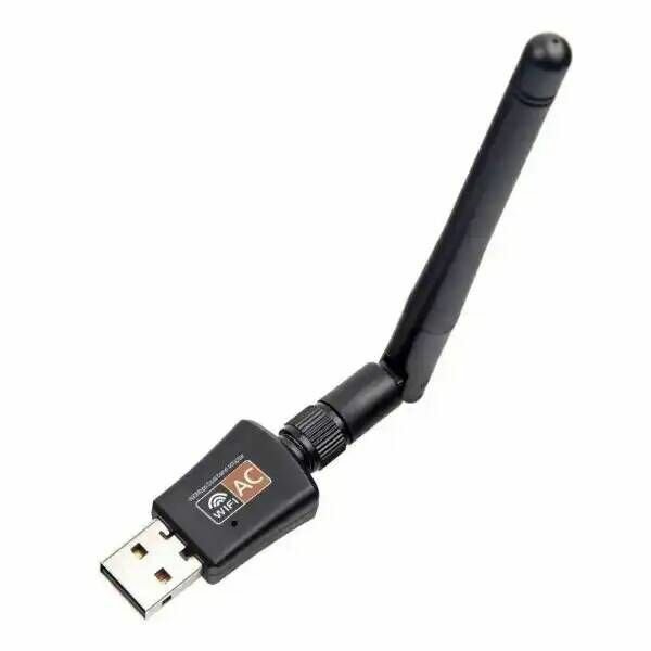 Беспроводной WI-Fi usb адаптер флэшка с антенной расширенного диапазона 5 ГГц / вайфай антенна для приставок, для ПК, для ноутбука czONe