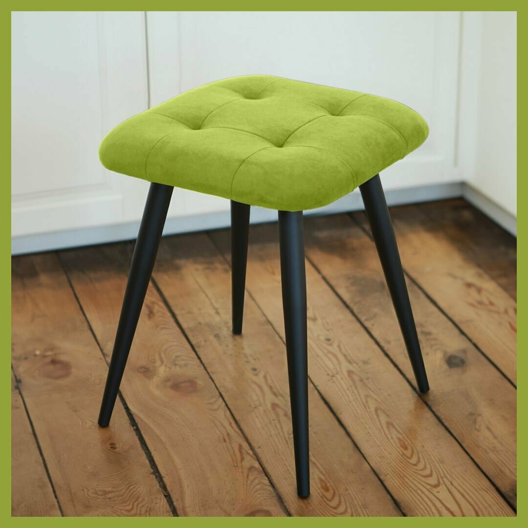 Табурет для кухни ALDERSON мягкий велюр салатовый лофт для дома,1 шт
