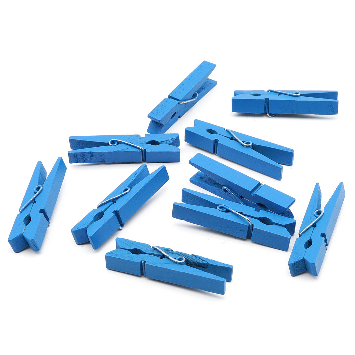 Прищепки декоративные 45 мм, 10 шт, деревянные, голубые, Astra&Craft