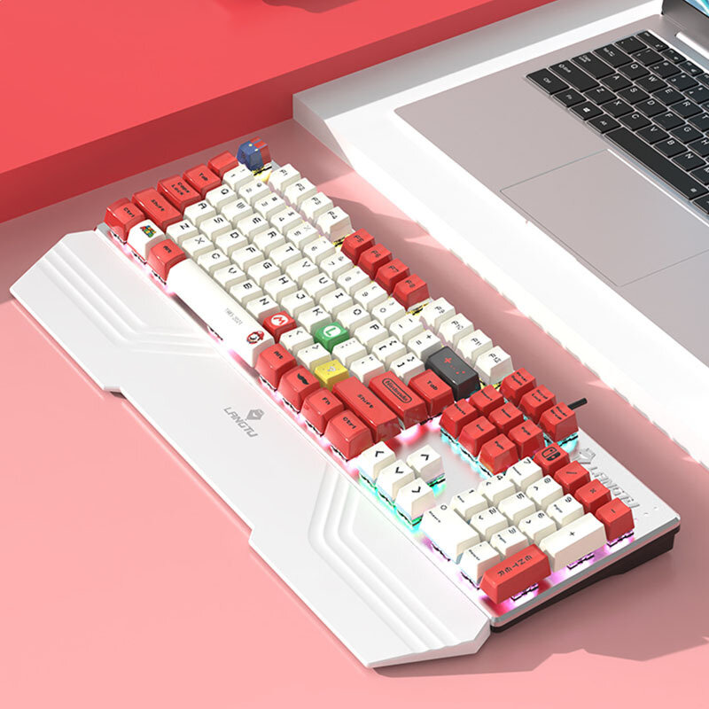 Клавиатура Langtu G700, PBT, красная, с подставкой для рук