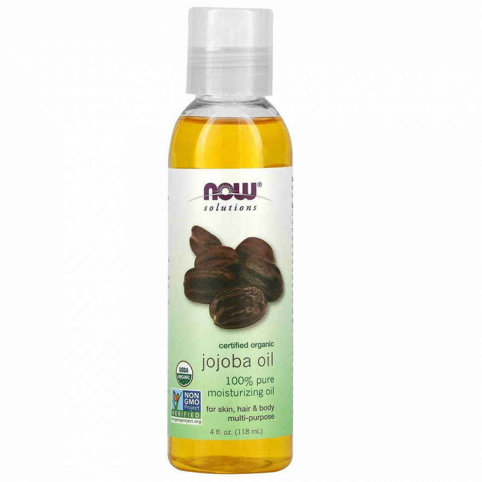 NOW Foods, Solutions, сертифицированное органическое масло жожоба, 118 мл