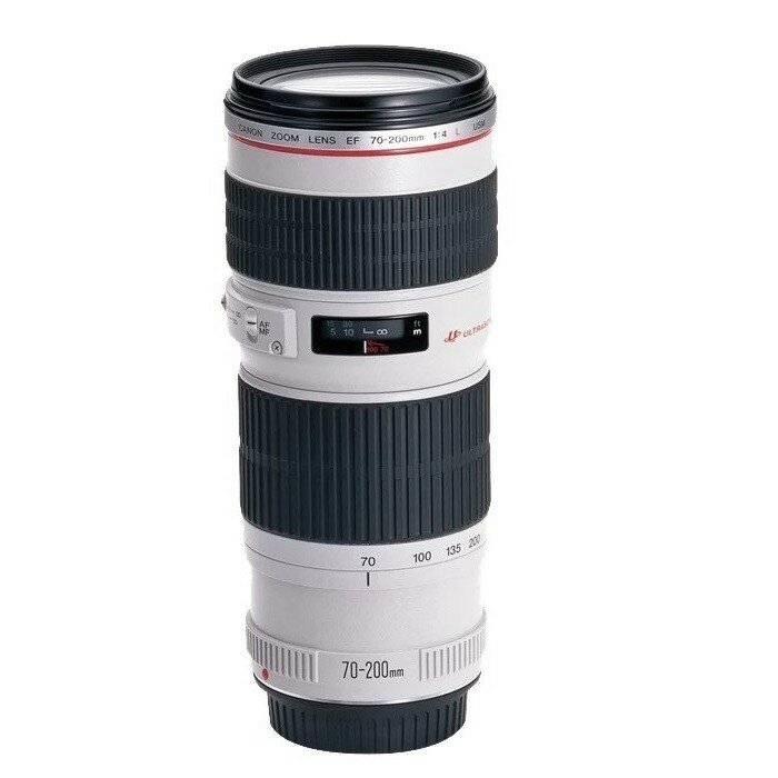 Объектив Canon EF 70-200mm f/4L USM, черный/белый