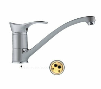 F4201-1 Смеситель кухня матовый шар. латунь 40мм.