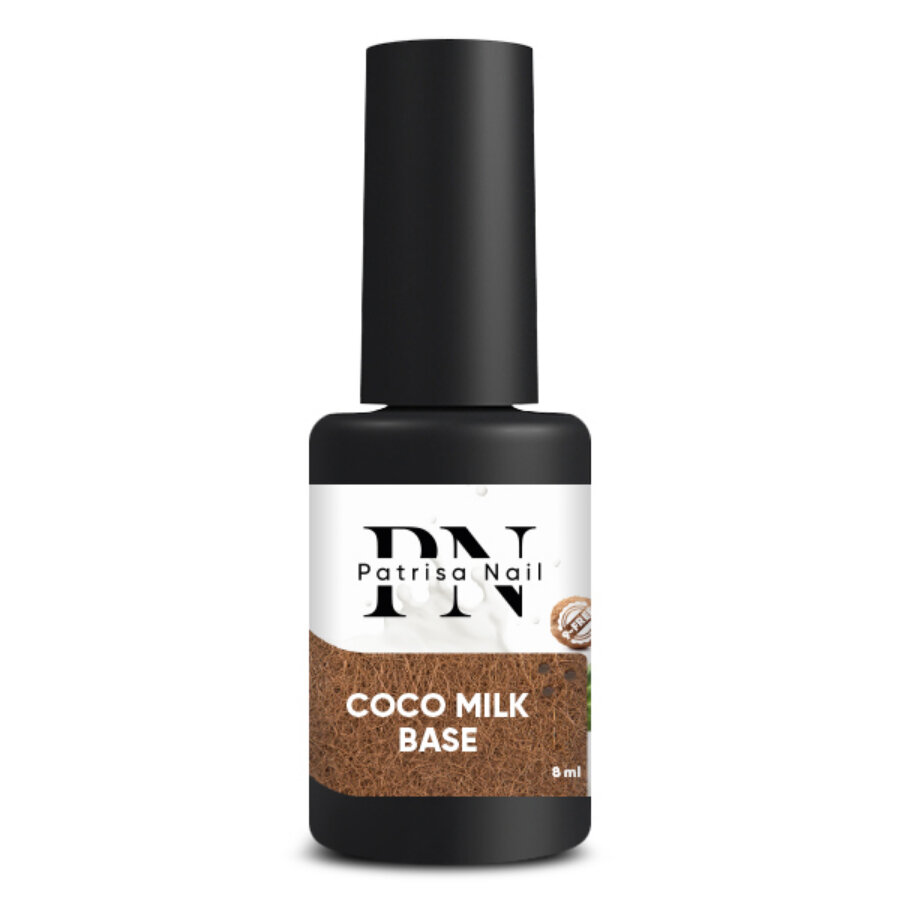База для гель-лака Patrisa Nail Coco milk base камуфлирующая каучуковая молочная, 8 мл