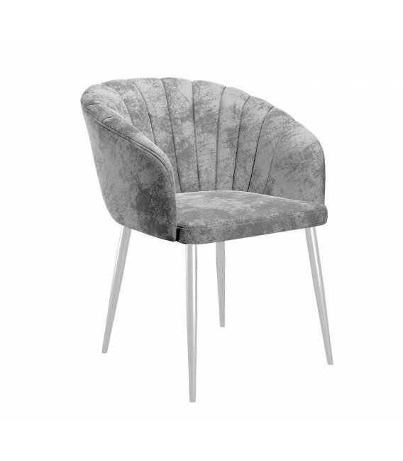 Стул Spiraea 441 M13 светло-серый, ножки белые