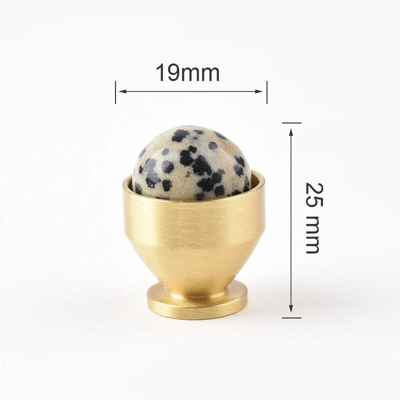 Ручки для шкафов из латуни с камнем A Stone