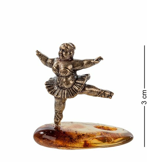 Фигурка Балерина (латунь, янтарь) AM- 207 113-702462