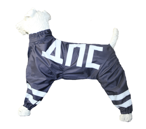 Дождевик-комбинезон для американского кокер-спаниеля суки, повышенной прочности, с надписью ДПС