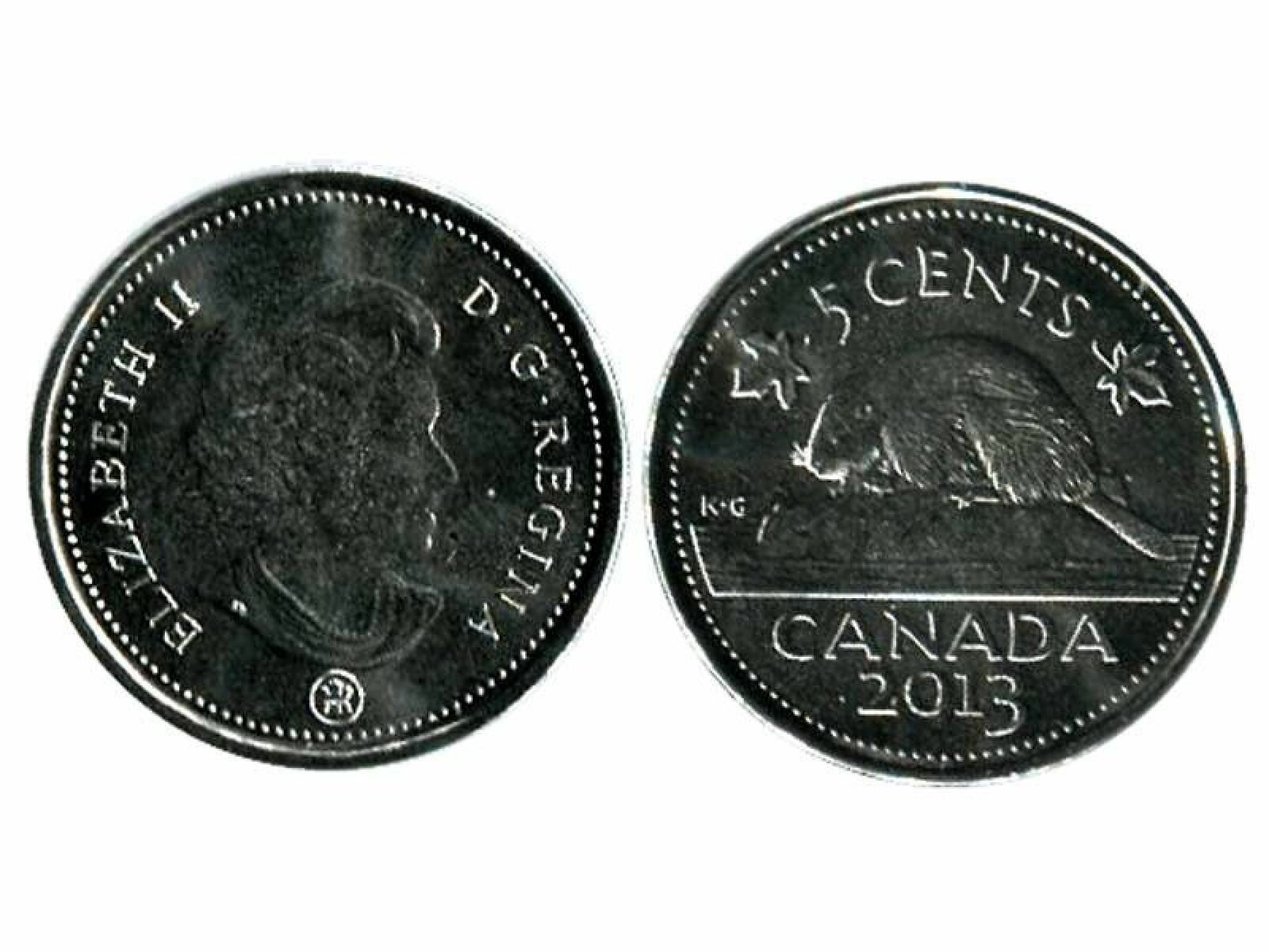 5 центов Канады 2013 г.