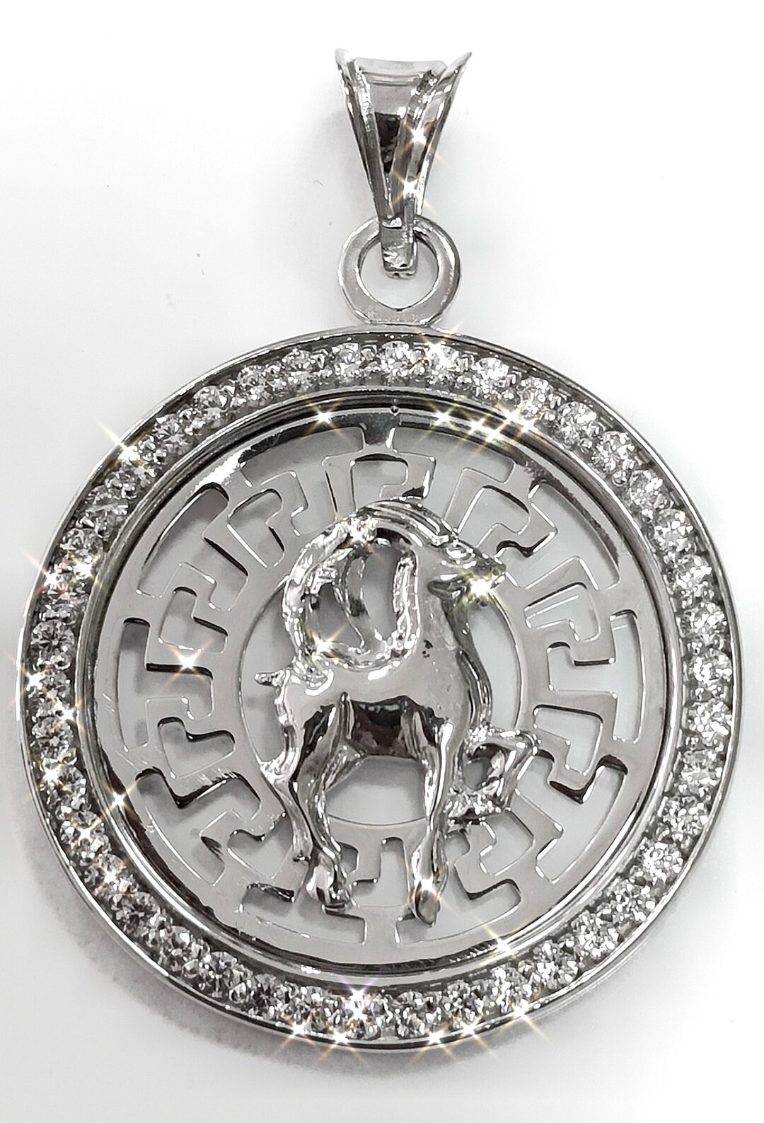 Подвеска, серебро, 925 проба, родирование, фианит