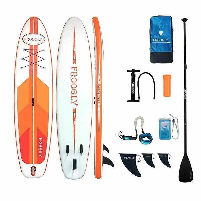 Koi с веслом и страховочной веревкой 320*15*85 см Самая удобная, экономичная, веселая, безопасная и расслабляющая надувная доска для водных видов спорта SUP Board