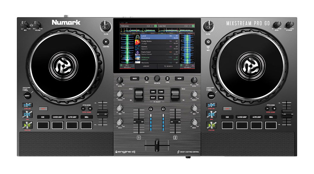 DJ-контроллер Numark Mixstream Pro Go, со встроенной батареей и Wi-Fi