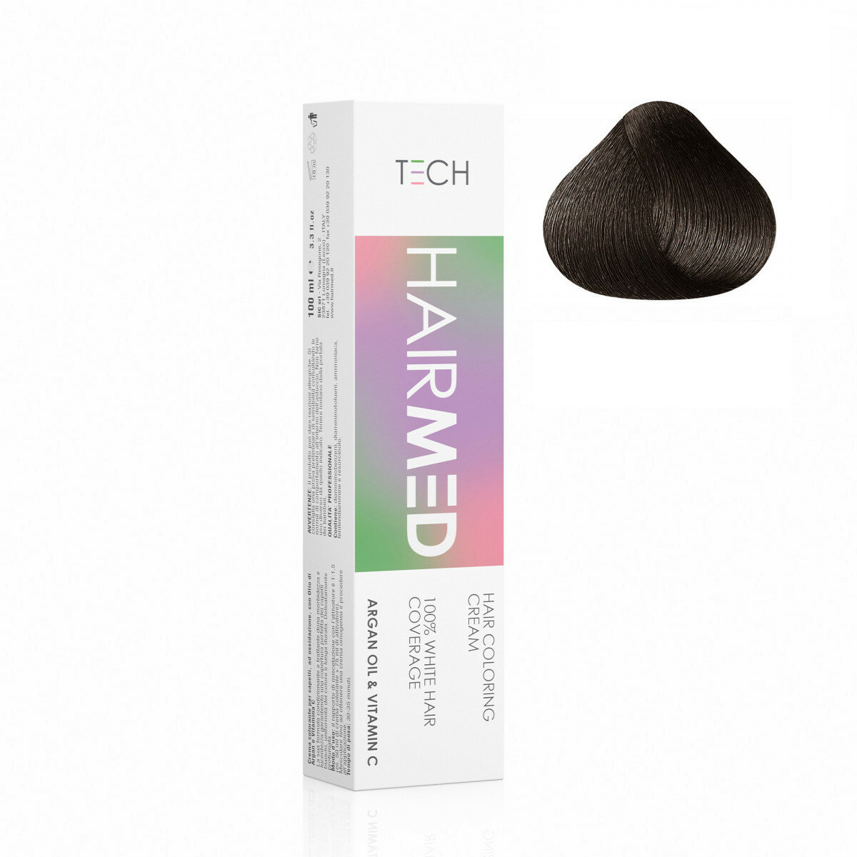 Крем - краска для волос профессиональная Hairmed 4/1 Каштановый Пепельный, 100 мл