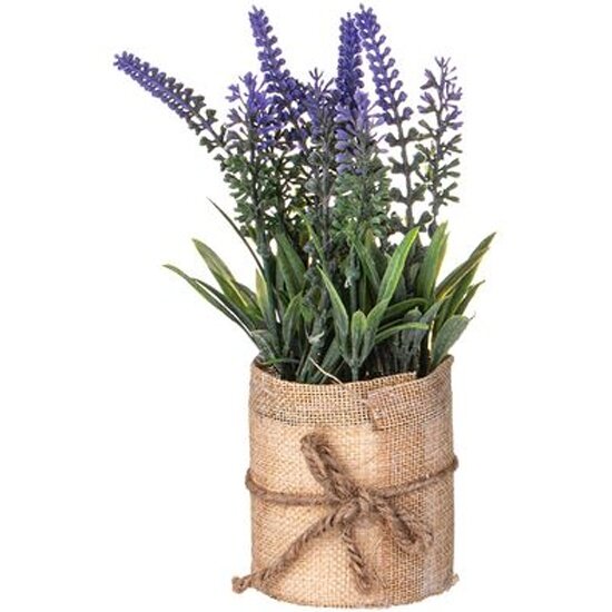 Изделие декоративное Lefard в льняном горшке "лаванда" (268-118)