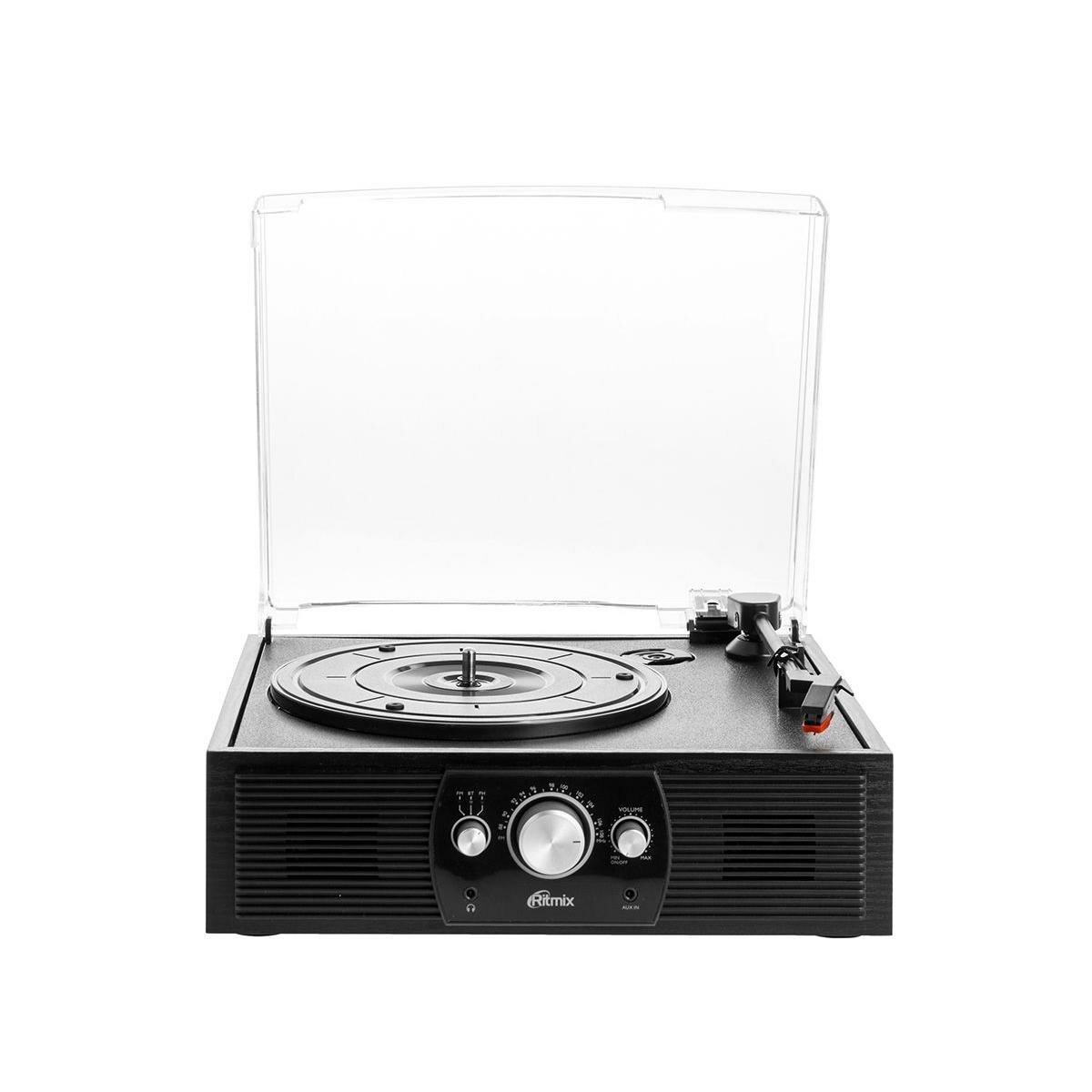 Виниловый проигрыватель RITMIX LP-200B ( Чёрный , FM-радио, встроенный фонокорректор, Bluetooth )