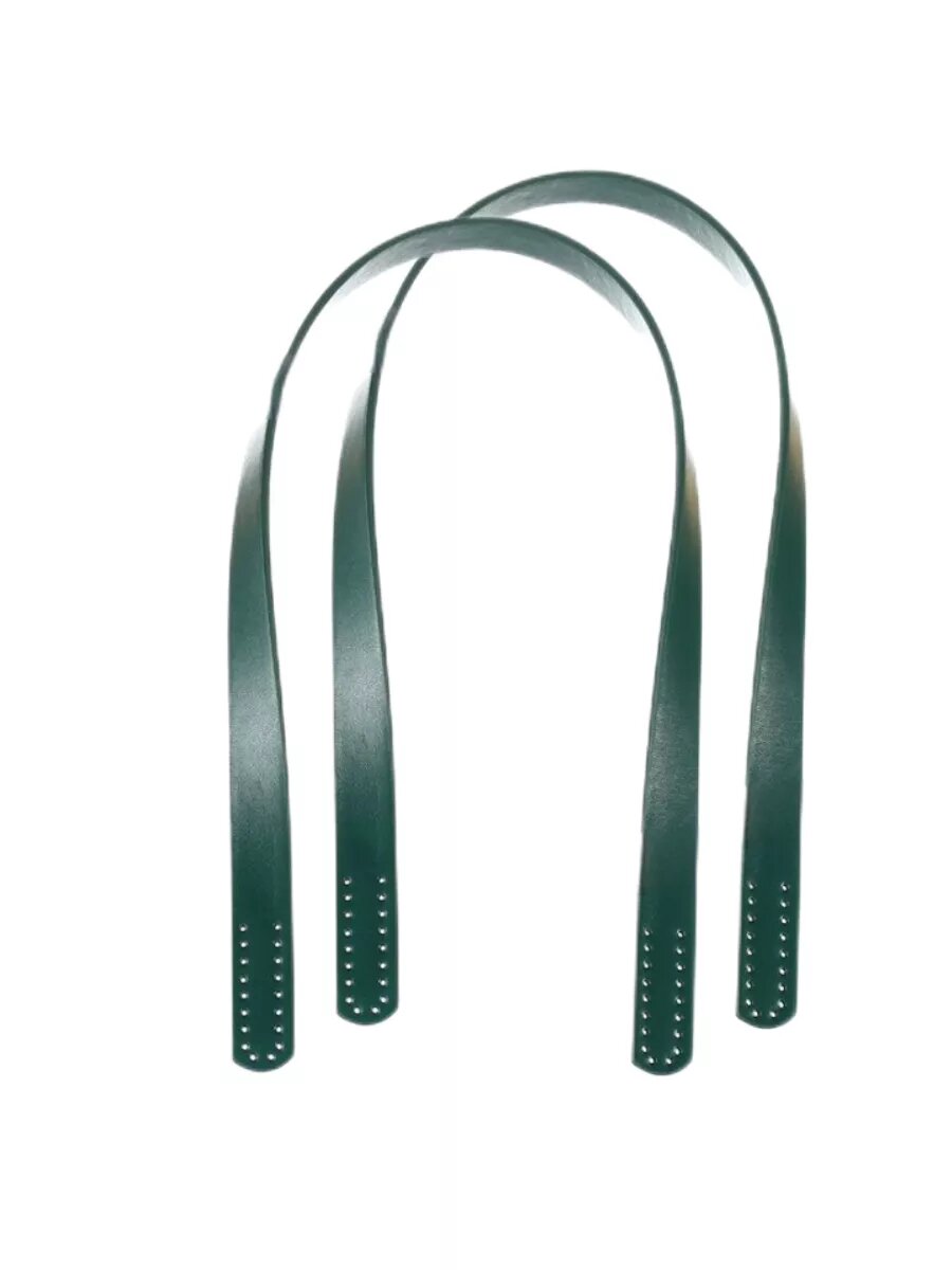 Ручки DecorLand, для сумки, пришивные, искусственная кожа, 60см, 2шт, зеленые