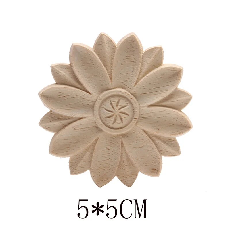 Европейские резные неокрашенные деревянные молдинги в стиле ретро, деревянная аппликация, деревянная Декаль дюйма, Длинные овальные мебель из каучукового дерева стен, украшение для дома Бежевый, B77-6