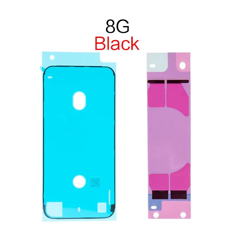 Водостойкая клейкая наклейка для iPhone 6, 6S, 7, 8 Plus, X, XR, XS Max, рамка для ЖК-экрана, клейкая лента + наклейка на аккумулятор For 8G Black