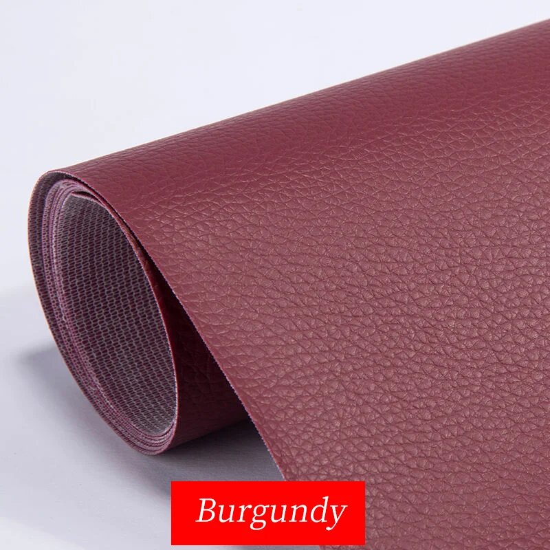 Кожаные самоклеящиеся наклейки 50x137 см Бордовый, 50x100cm, Burgundy