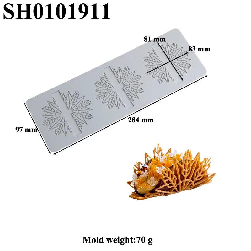 Силиконовый Коврик Для Украшения Торта, Дизайн Бабочки И Листа, Форма Для Сахарной Конфеты