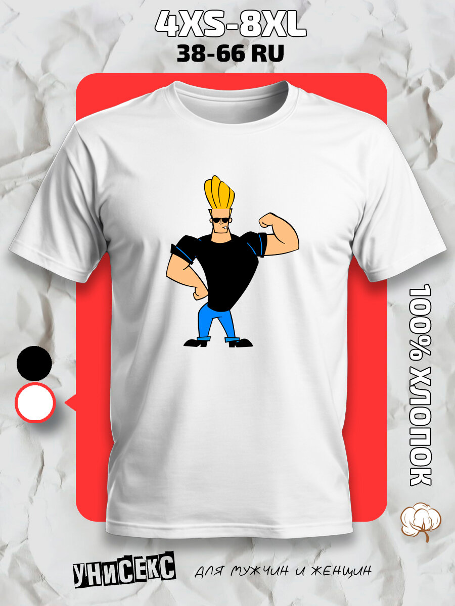 Футболка с принтом Джонни браво Johnny bravo