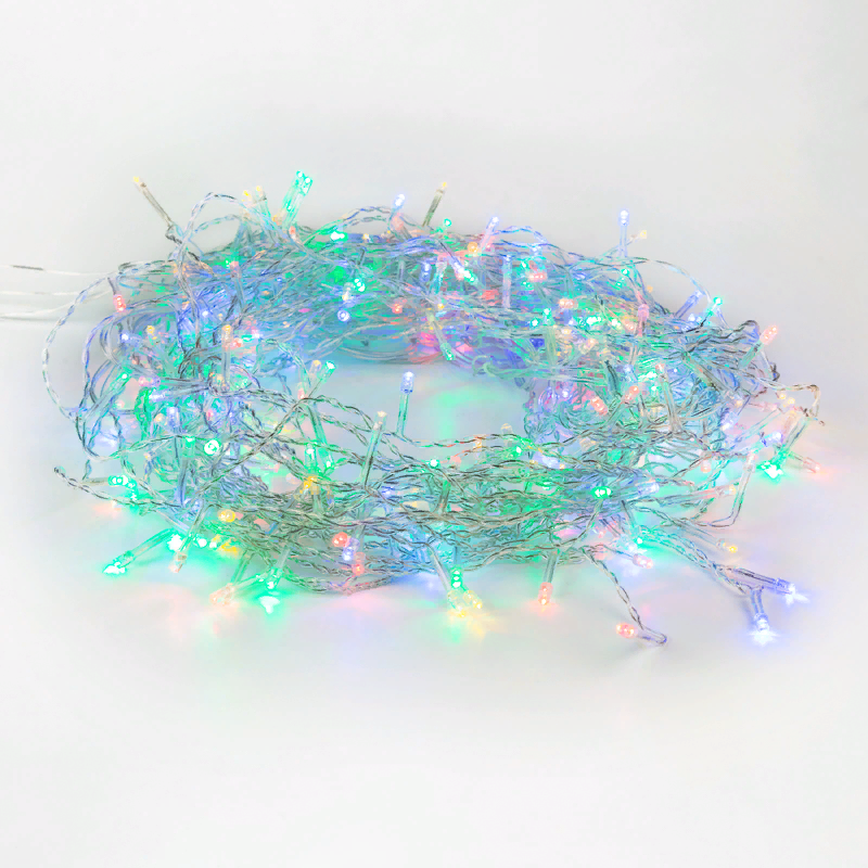 Гирлянда Neon-Night / Неон Найт Дождь 2х2.5м, мультиколор с динамикой, контроллером и прозрачным проводом, 8 режимов 300 световых точек, IP20, 235-059 / новогодние украшения для декора дома