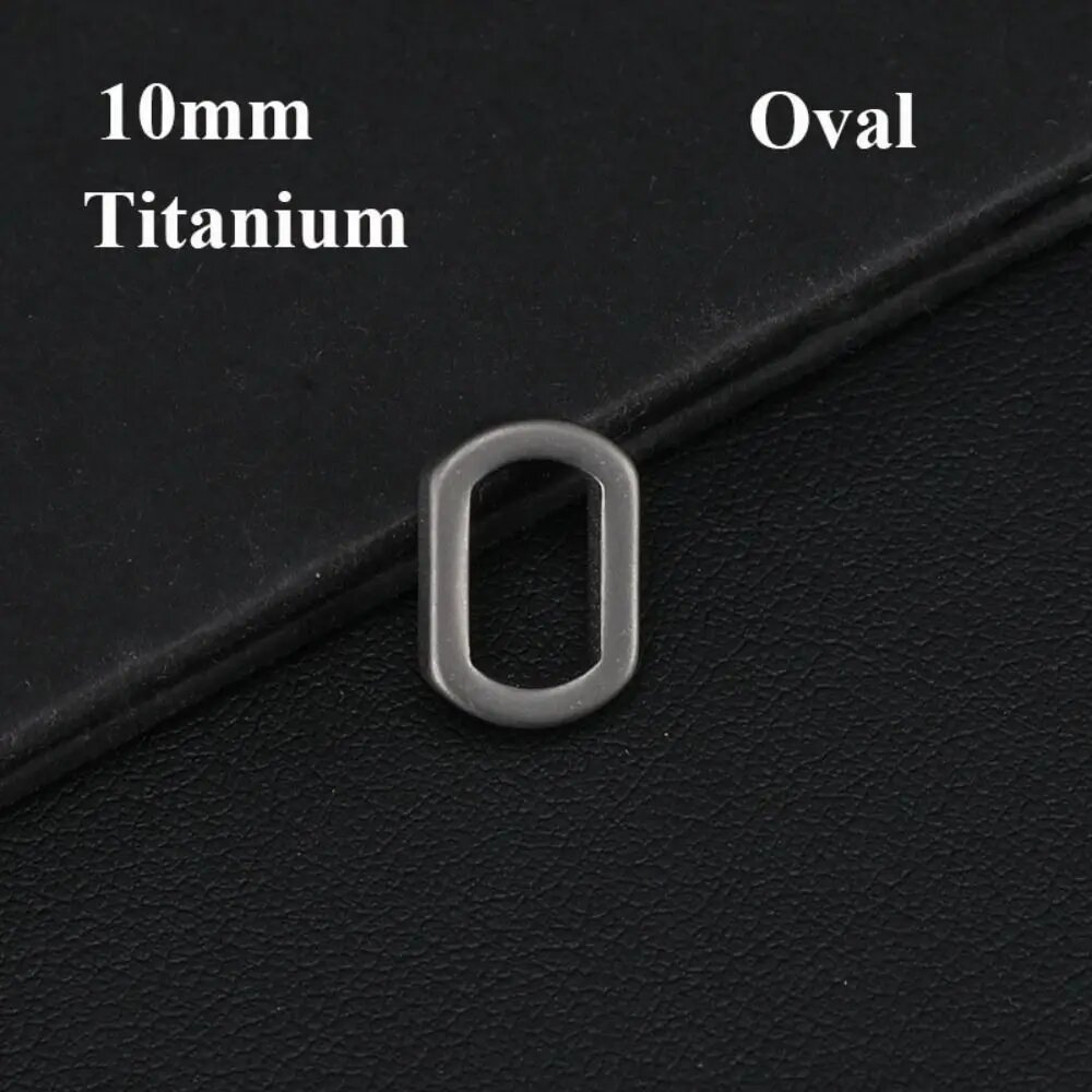 Титановый овальный брелок для ключей 10mm