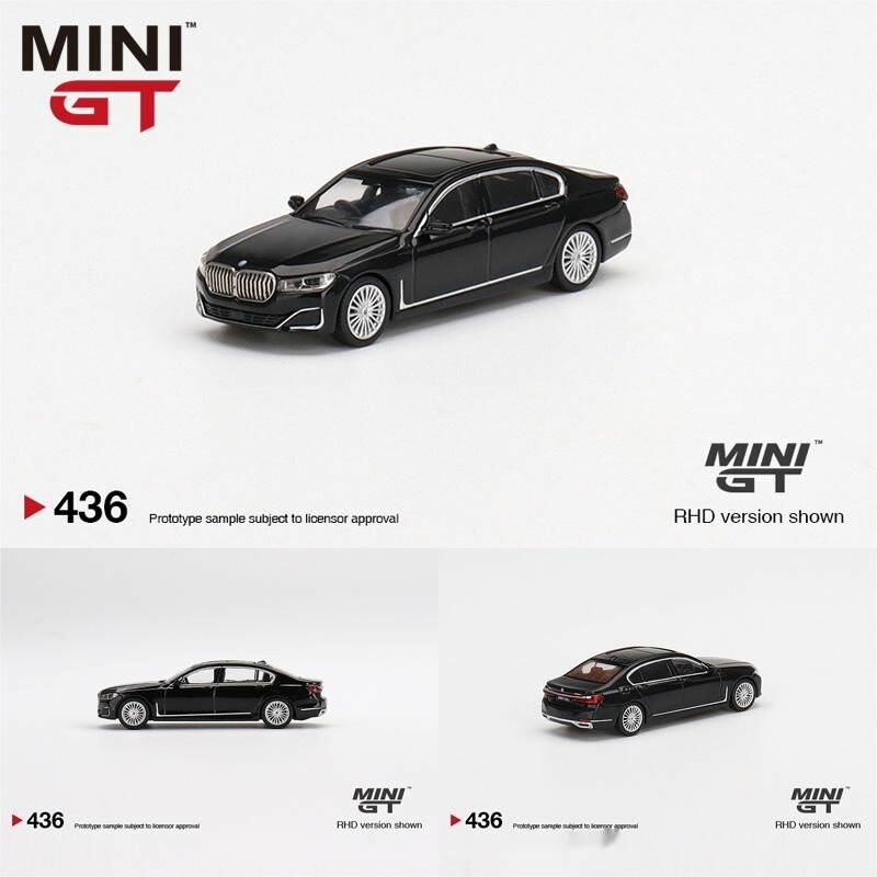 Машинка minigt 1/64 #436 BMW 750Li xDrive Black Sapphire Die-cast alloy car model collection display gifts