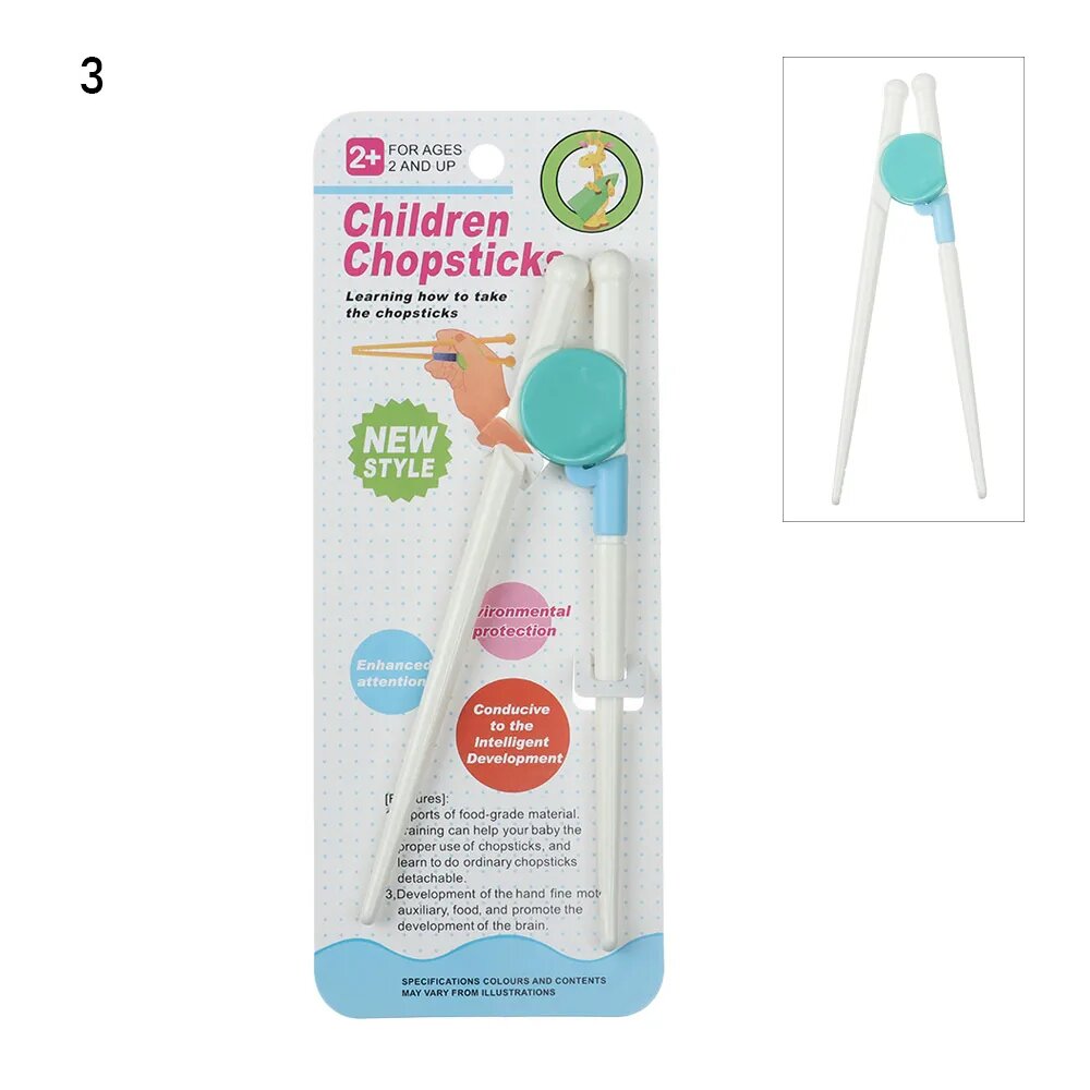 Детские палочки для еды Cartoon Голубой, 3